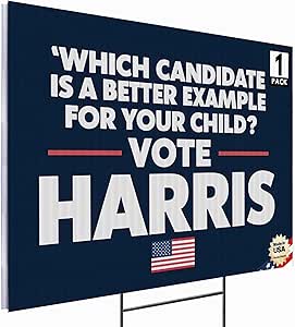 Amazon.com : 24"x18" 'Vote Harris' Yard Sign with Stakes, Double Sided ...