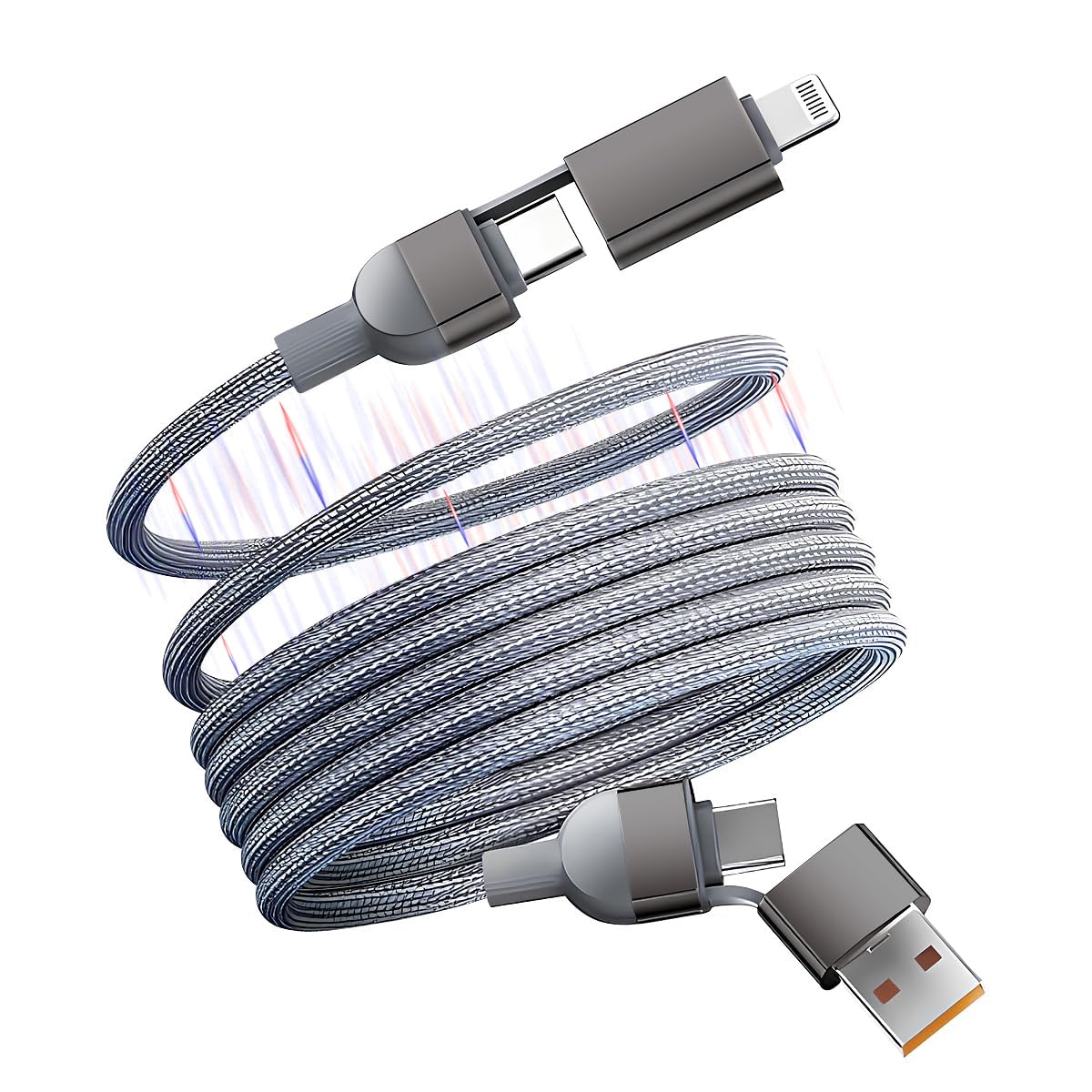 Amazon.com: Magnetic 4 in 1 Charging Cable 100W Multiple USB C Cable ...