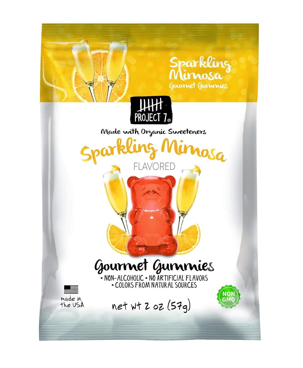 Amazon.com : PROJECT 7 Sparkling Mimosa Gourmet Gummies, 2 OZ : Grocery ...