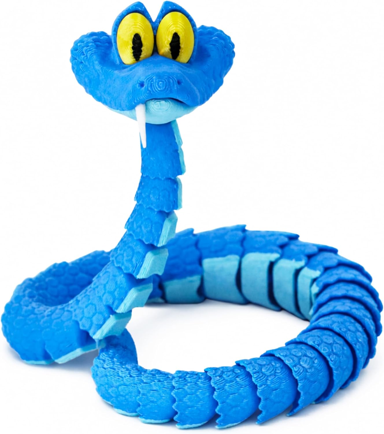 Amazon.com: 3D-Printed 17 inches Cartoon Blue Gary Snake Toy, Bendable ...