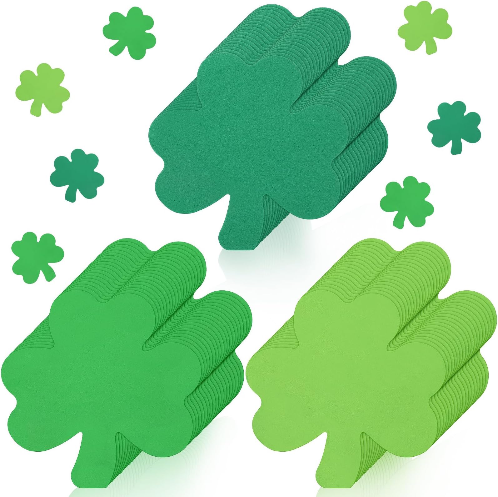 Amazon.com: FreshCut Crafts 140 Piece Shamrock Cutouts Set: Pre-Cut ...
