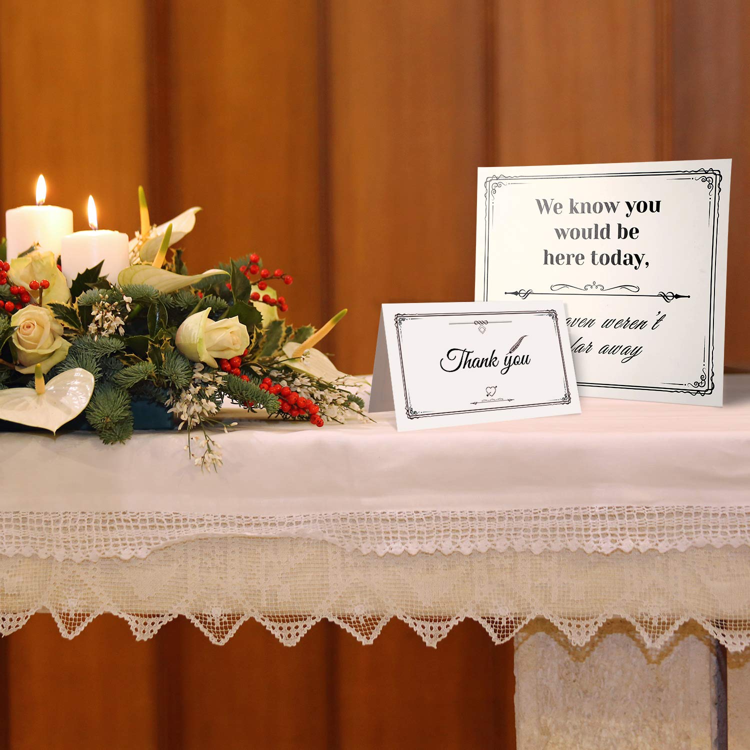 4 Pieces Funeral Memory Table Sign Card Thank You Please Share Your ...
