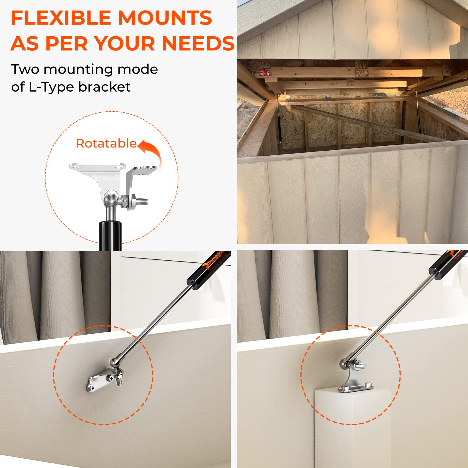 PAMAGOO 20 inch Gas Shock 150 lbs Per Prop, ?????? ?? Gas Spring Strut ...