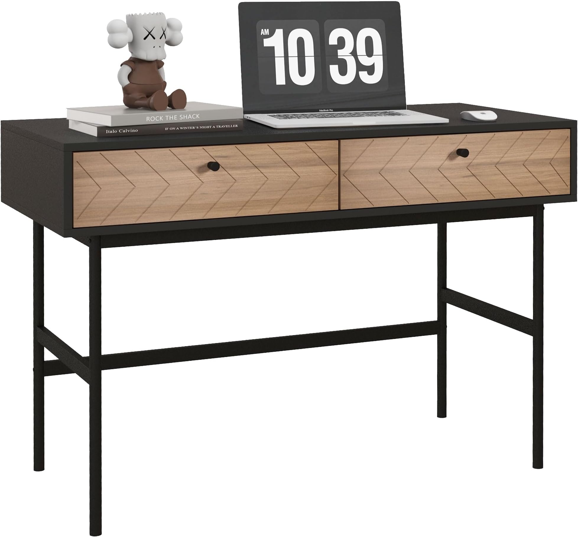 HOMCOM Bureau avec Rangement Table de Bureau avec tiroirs Table d ...