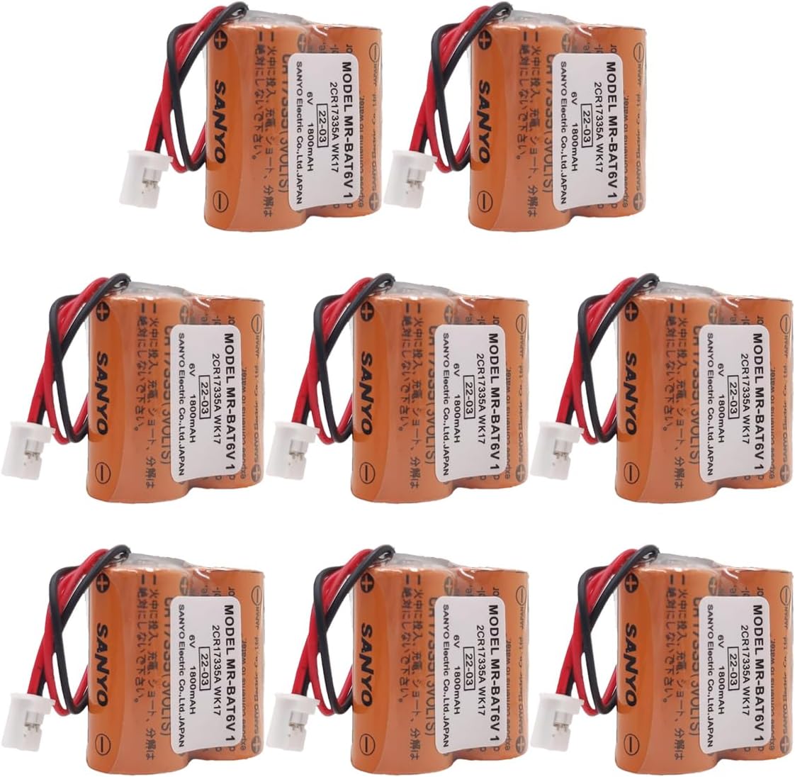 Amazon.com: BUCADU (Pack of 8) 2CR17335A 6V 1800mAh Lithium Battery ...