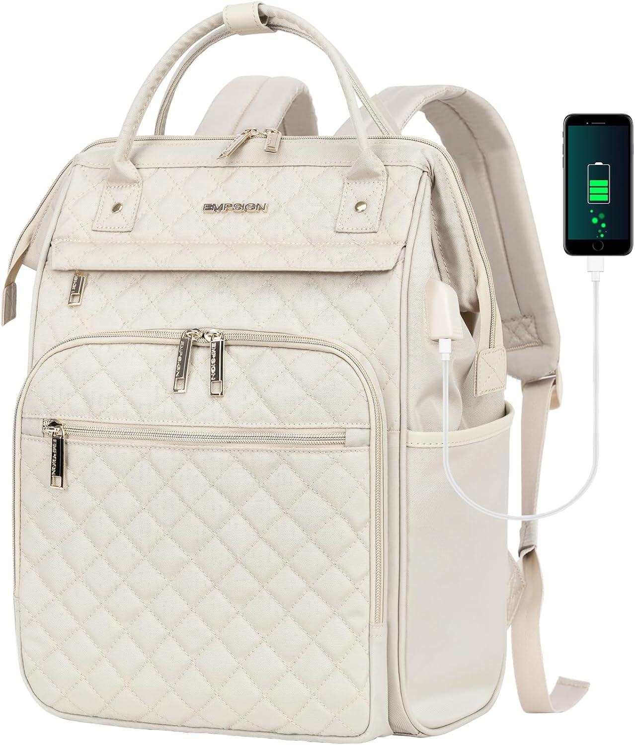 EMPSIGN Laptop Backpack Women 17 Inch, Large Laptop Rucksack Wide Open ...