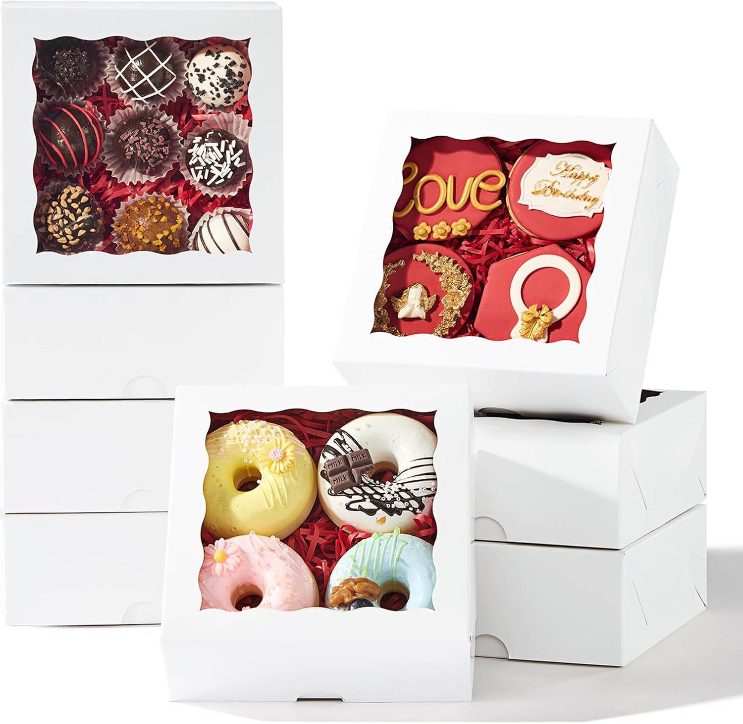 Amazon.com: 20pcs 6x6x2.5Inches Plastic Clear Chocolate Strawberries ...