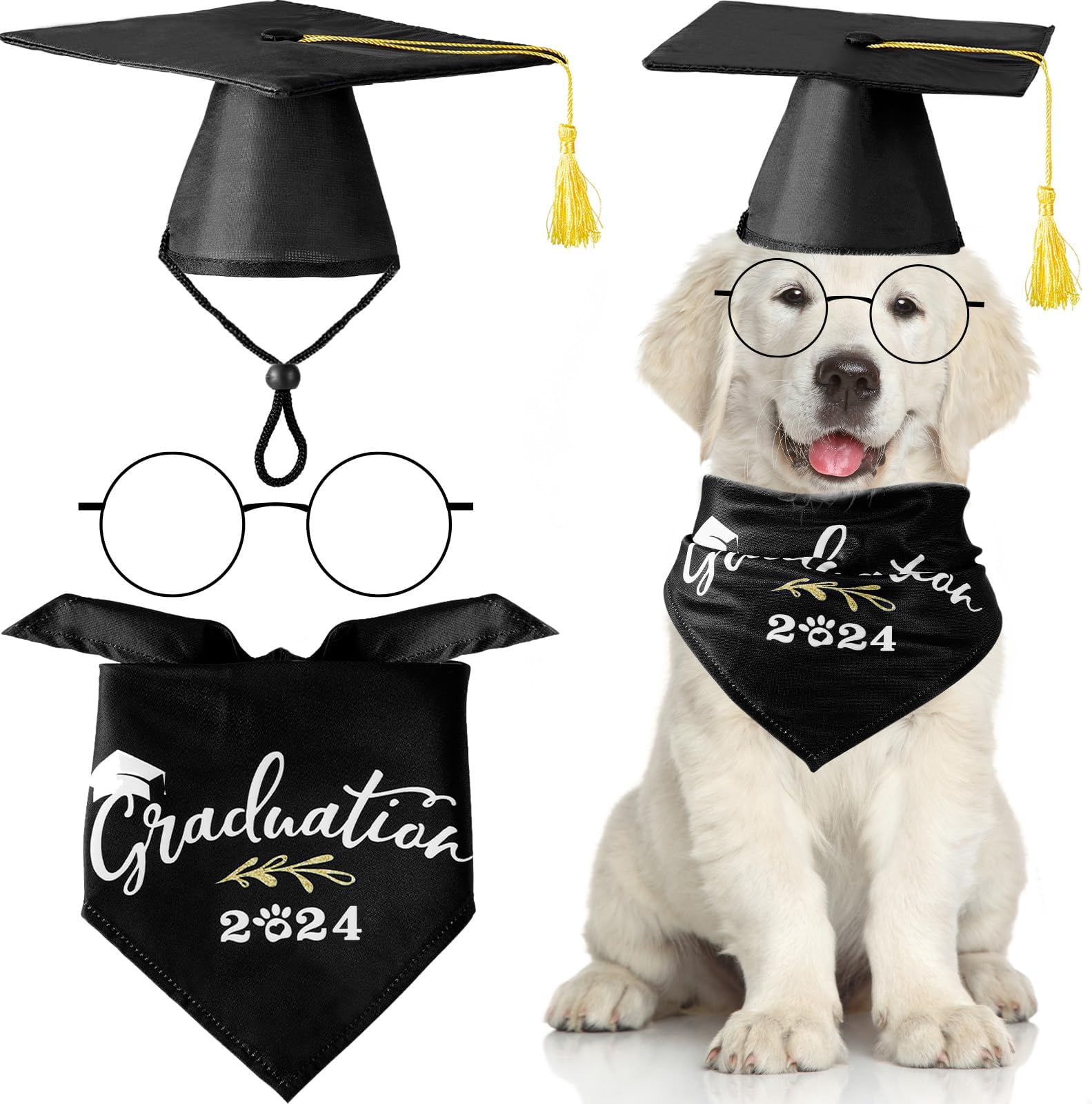 Amazon.com : Dog Graduation Cap and Gown, Dogs Cats Graduation Holiday ...