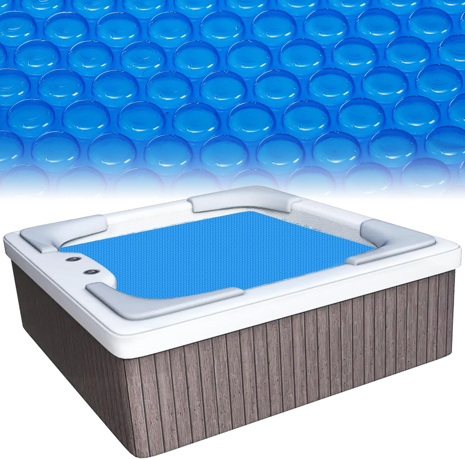 Amazon.com : TOPZEA Hot Tub Bubbles Cover 7Ft x 7Ft, 16 Mil Thick ...