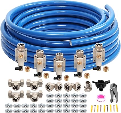 3/4"×100'&200'&300' Compressed Air Line Kit,HDPE-Aluminum-HDPE Piping ...