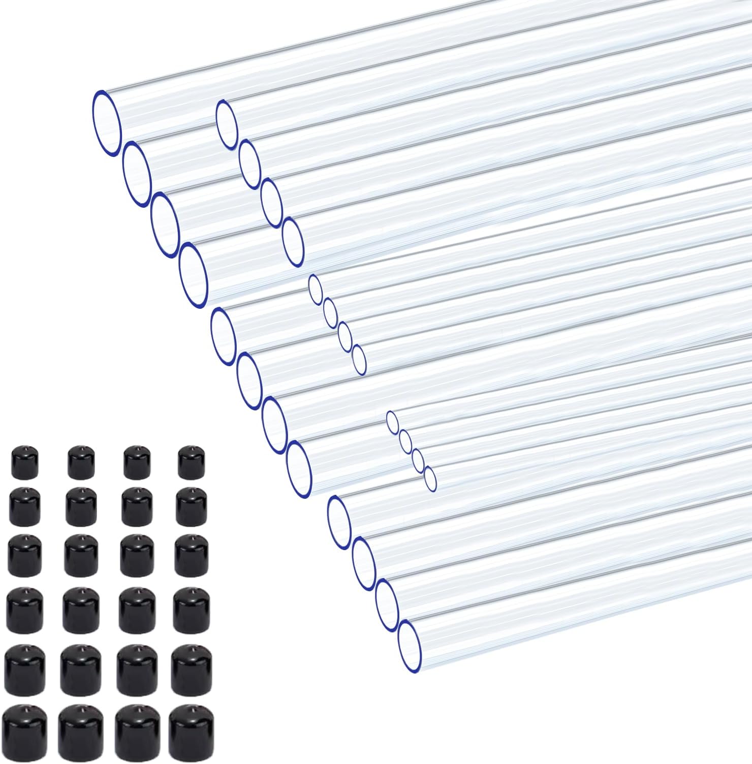 Amazon.com: Ziqi 16PCS Polycarbonate Rigid Tubing, 12mm (12 inches) OD ...