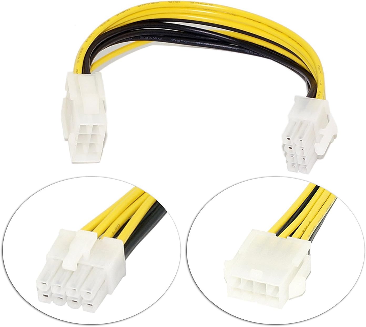 SMPS 8 PIN EXTENSION IN 0.20M - 8 pin male to female suitable for ...