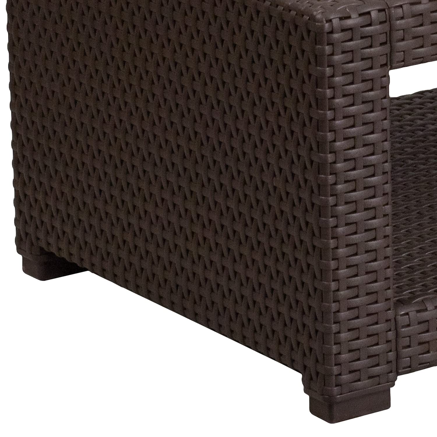 Snapklik.com : Flash Furniture Seneca Indoor/Outdoor Chocolate Brown ...