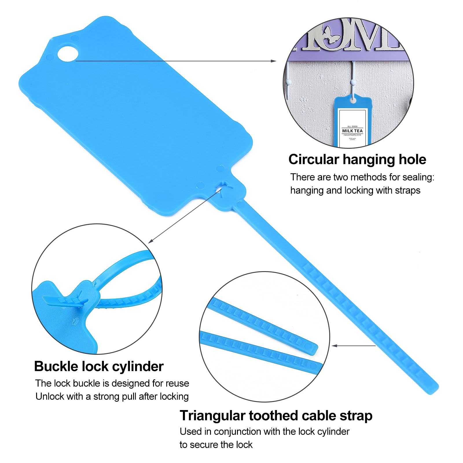 Snapklik.com : LeadSeals 100pcs Blank Plastic Tags For Labeling ...