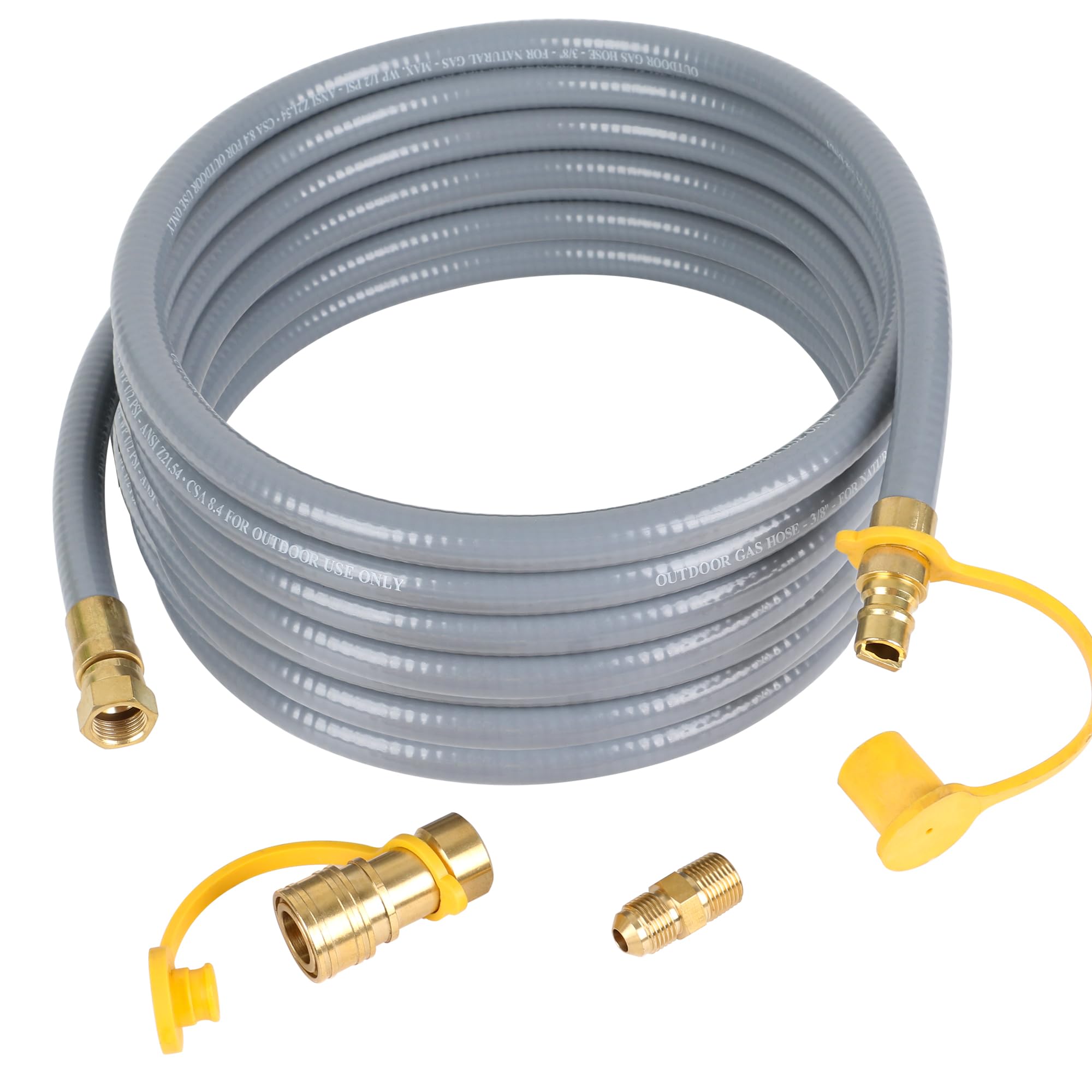 3/8” ID Natural Gas Hose, Propane Quick Connect Hose Assembly, Propane ...