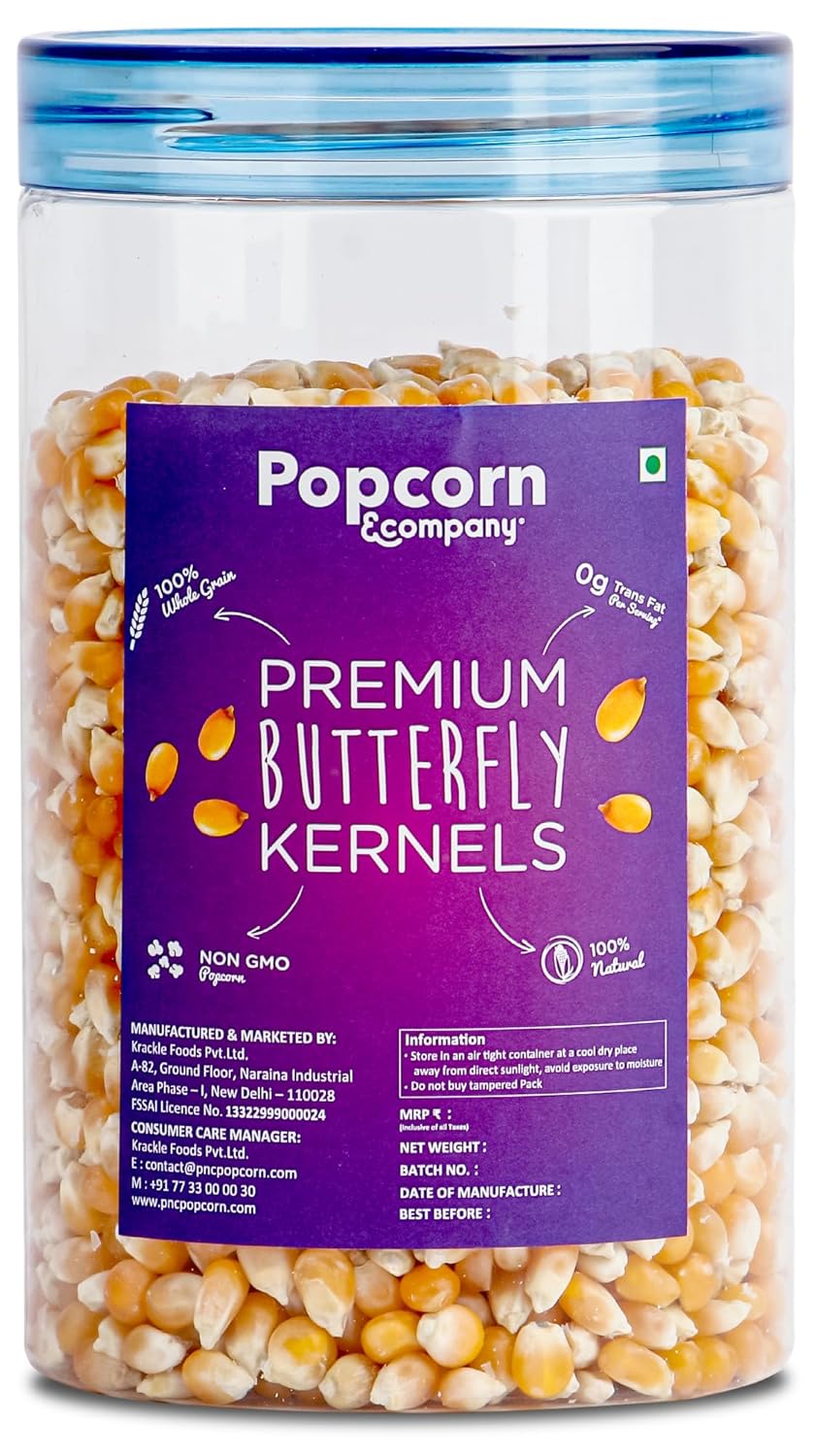 Popcorn & Company Butterfly Popcorn Maize Kernels - 450g | Premium ...