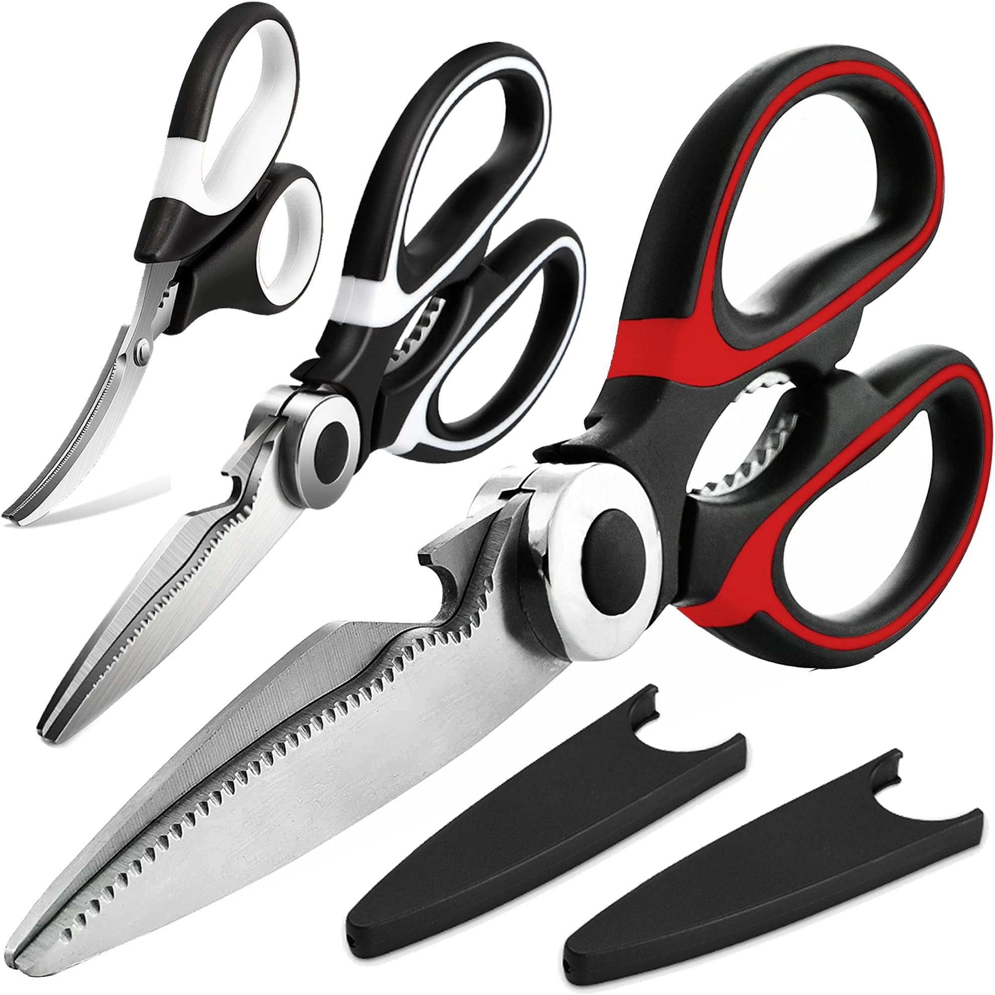 Amazon.com: Kitchen Shears Scissor & Cooking Scissors - Sharp Blades ...