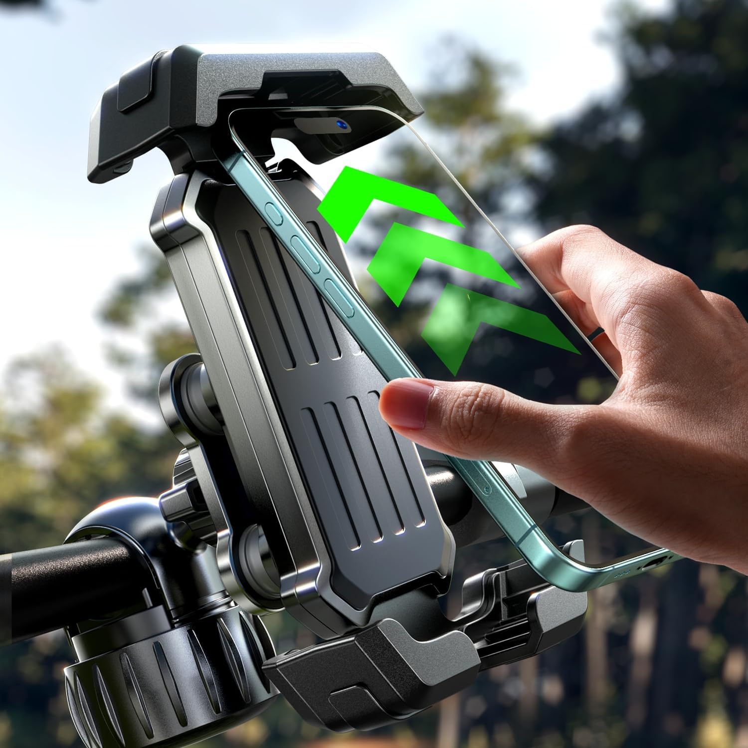 Amazon.com: Impact® Bicycle Phone Mount - Sturdy [Aluminum] Handlebar ...