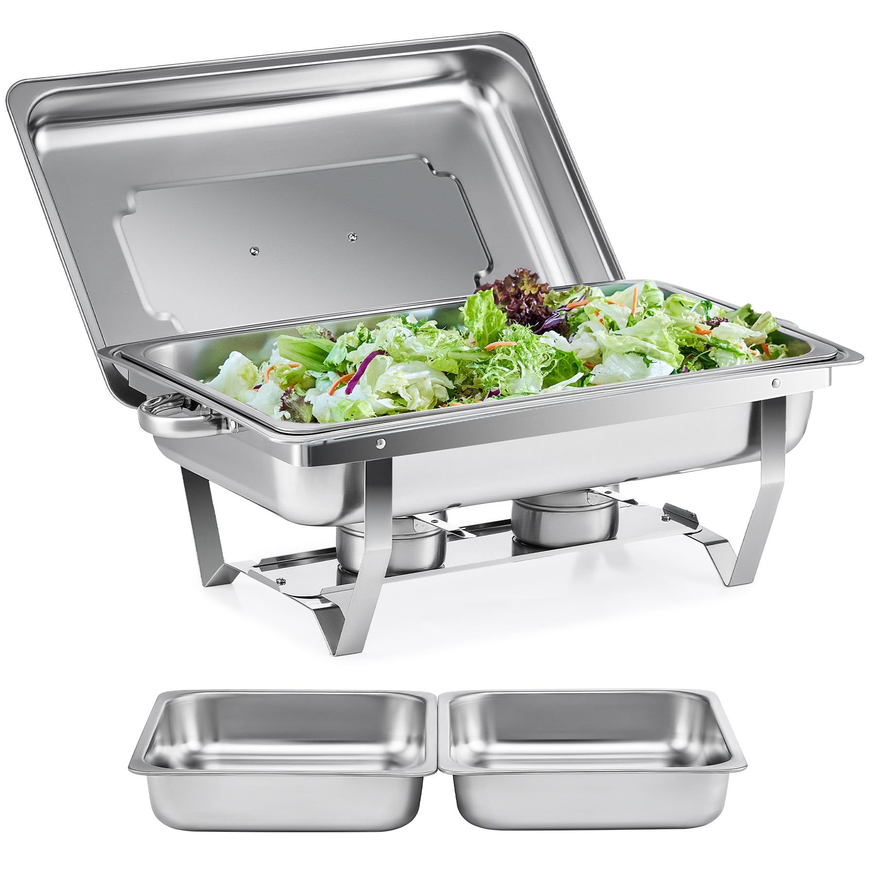 WILPREP Chafing Dish Buffet Set, 9L Chafers for Catering with 1 Full ...