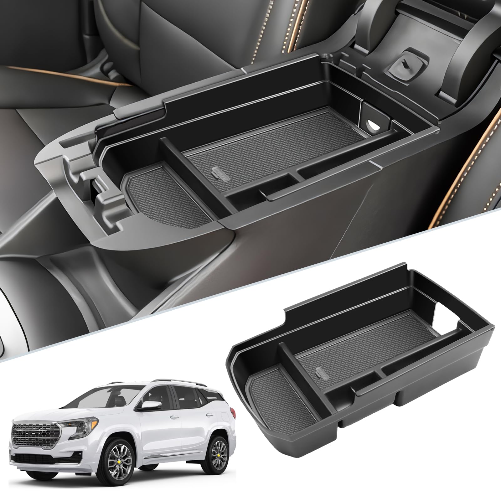 Car CDEFG For 2024 2025 2026 GMC Acadia Center Console Organizer For ...