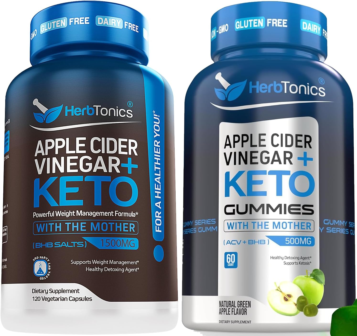 Amazon.com: Apple Cider Vinegar Capsules Plus Keto BHB Capsules for ...
