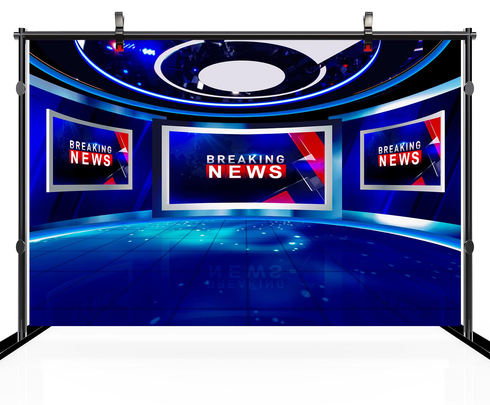 TV Show Backdrop Vinyl 20x10ft News Broadcast Backdrop - Modern Office ...