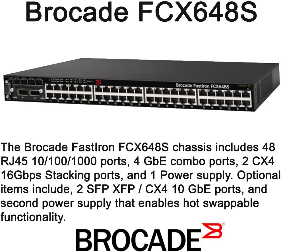 Brocade FCX 648S L3 Managed Network Switch schwarz - Netzwerk-Switches ...
