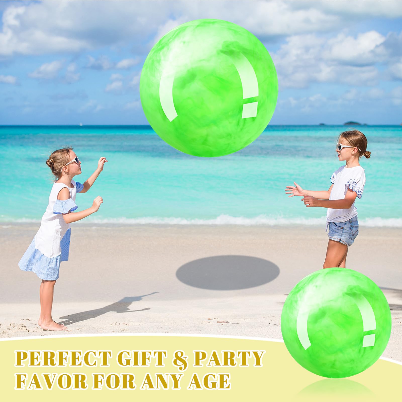 Snapklik.com : Meooeck 4 Pcs Inflatable Marbleized Big Bouncy Balls ...