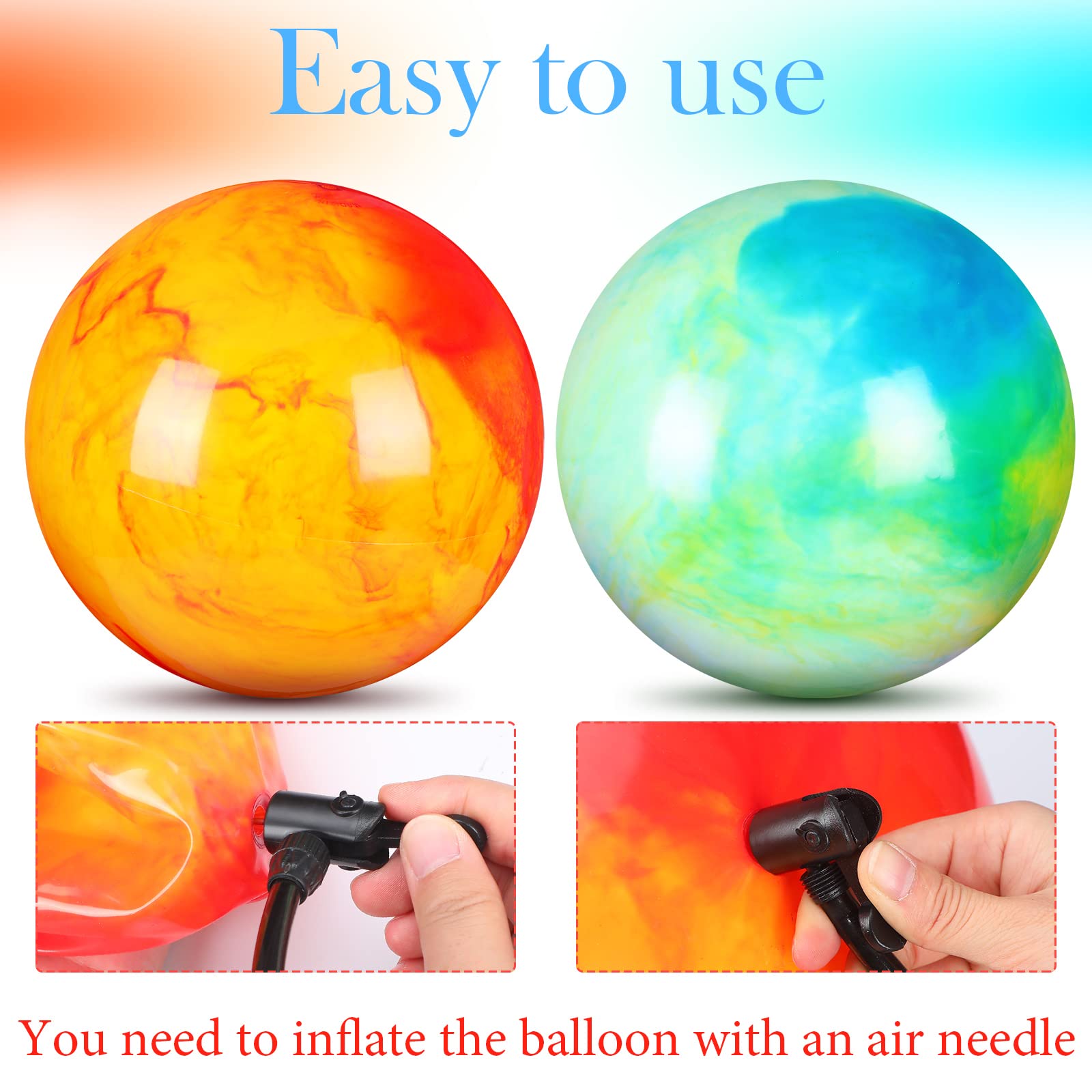 Snapklik.com : Deekin 2 Pcs 15 Inch 18 Inch Marbleized Bouncy Balls ...