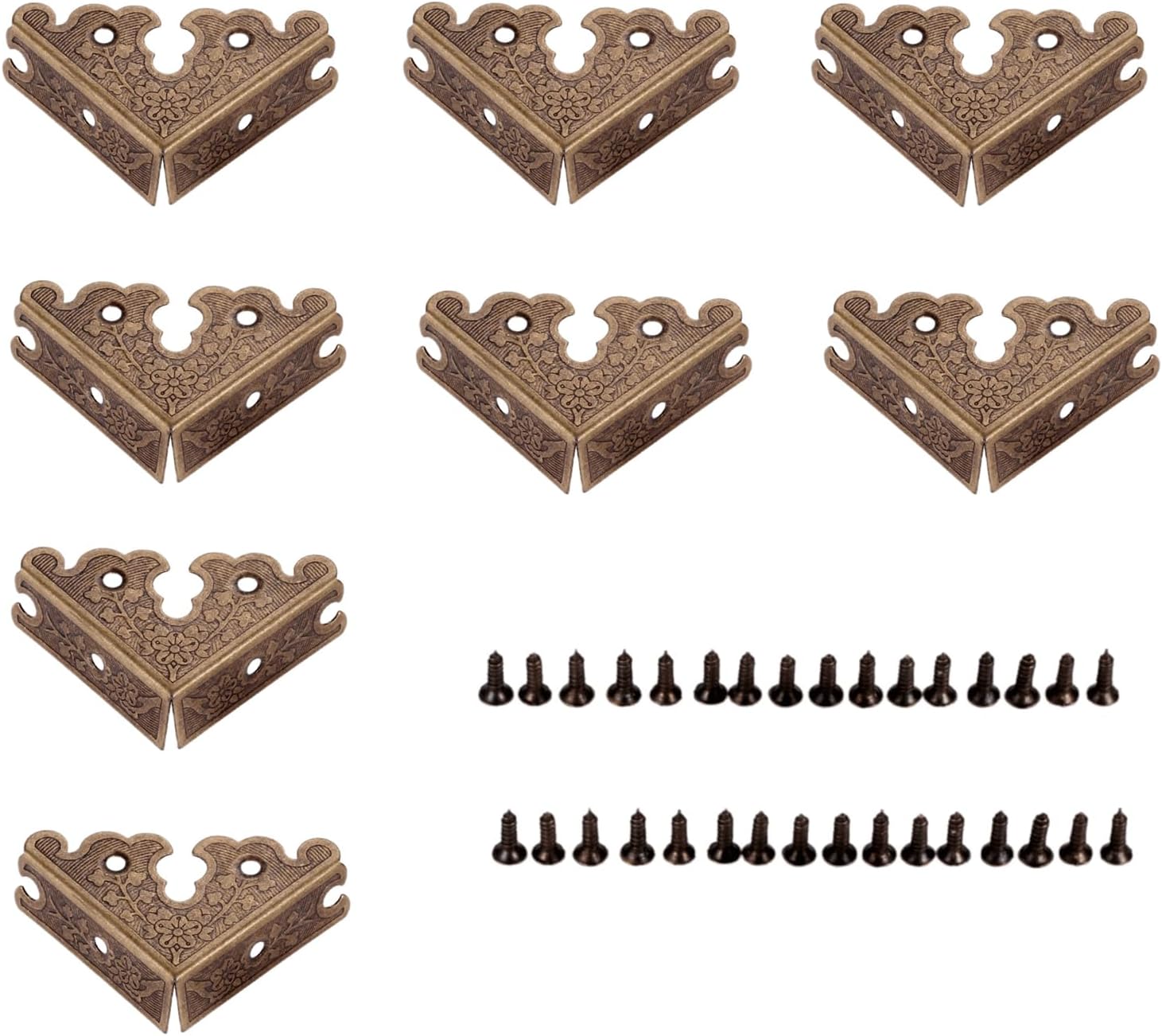 Amazon.com: LBTODH 12pcs Antique Corner Protectors Retro Metal ...