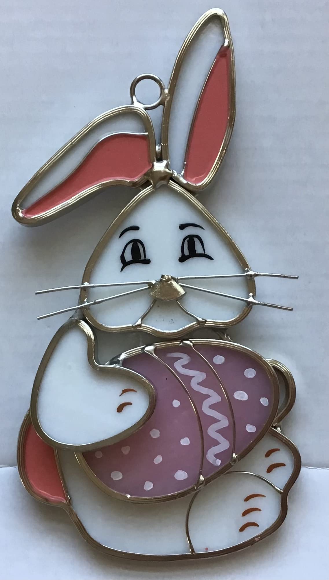 Amazon.com : Bunny and Egg Stained Glass Suncatcher : Patio, Lawn & Garden
