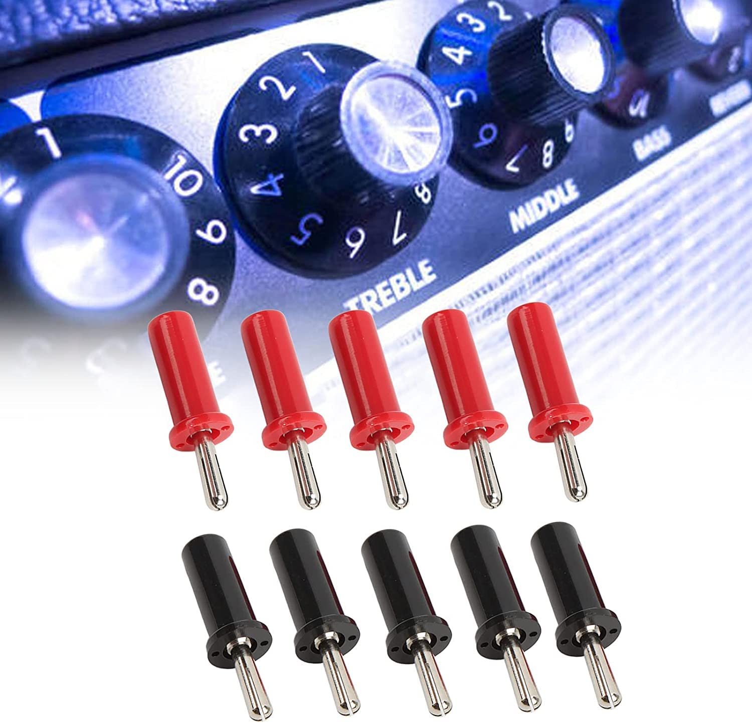 10pcs 4 mm Banana Plug Socket Connector Set Speaker Cable Cross Slot ...