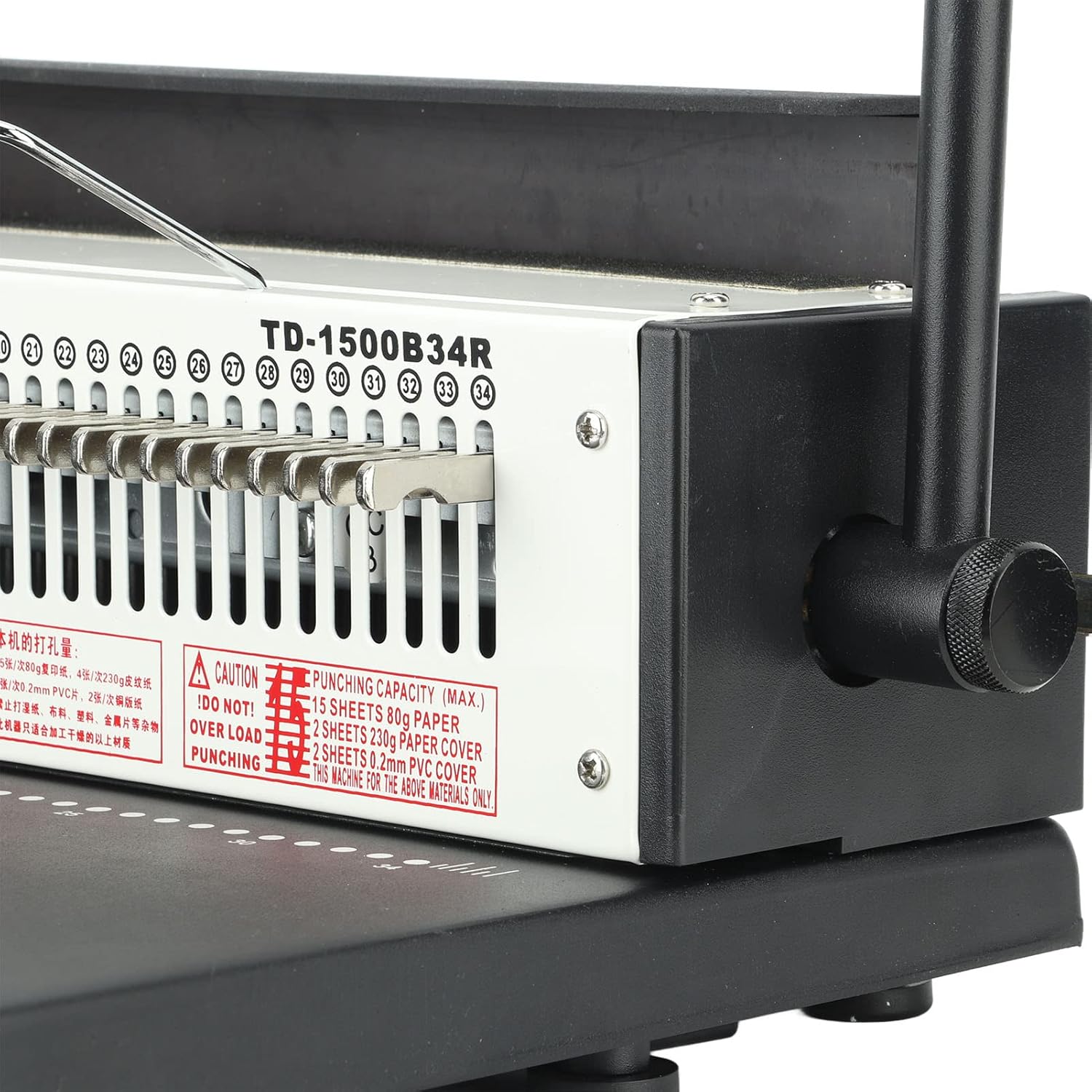 Binding Machine, Coil Punch Binder 31 Pitch Easy Operation for Paper ...