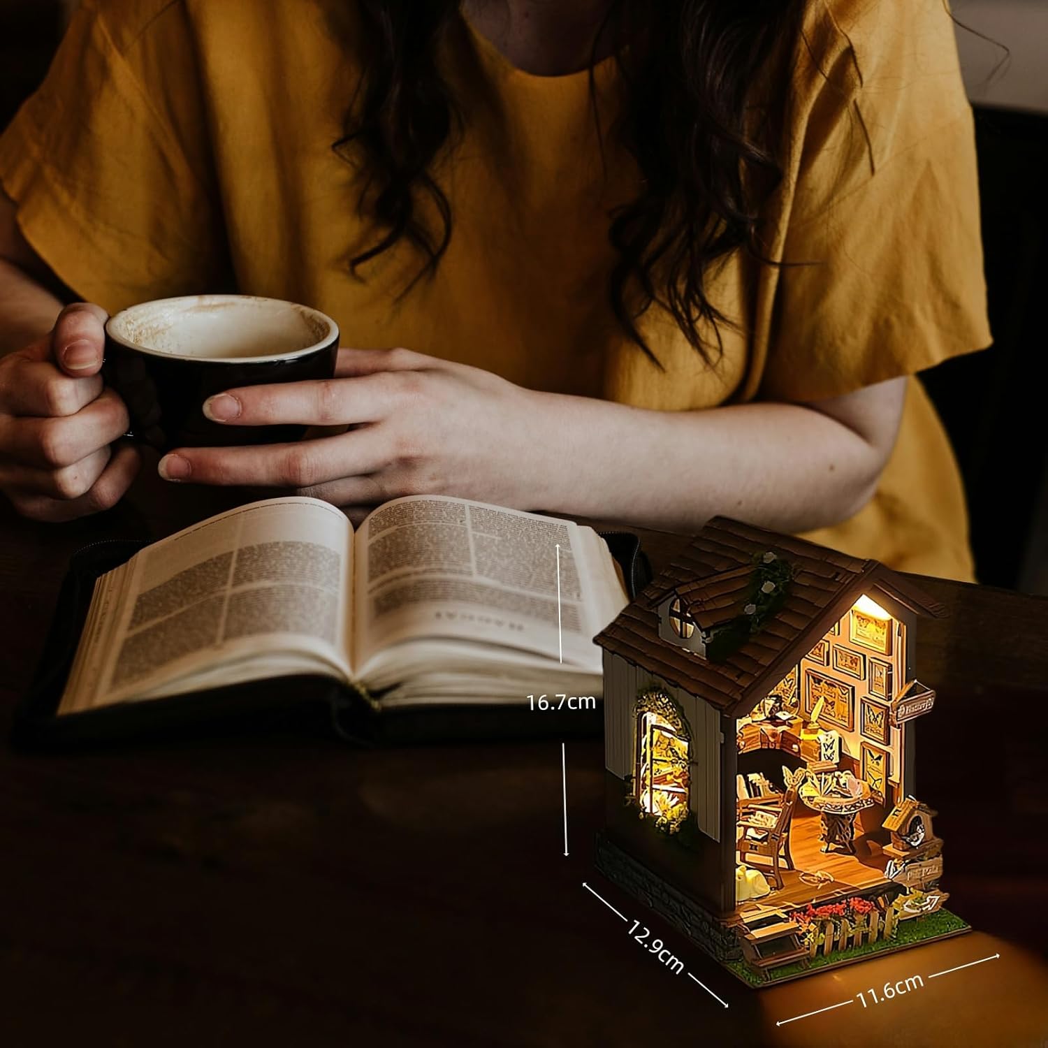 Butterfly Studio DIY Mini Book Nook Kit - kingstora.com