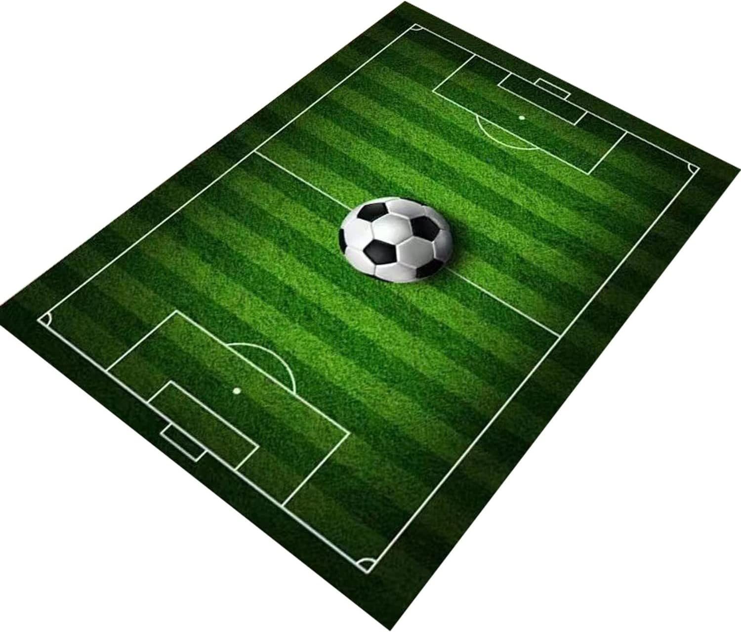 Amazon.com: Kids Football Soccer Field Rug Carpet for Boys Bedroom ...