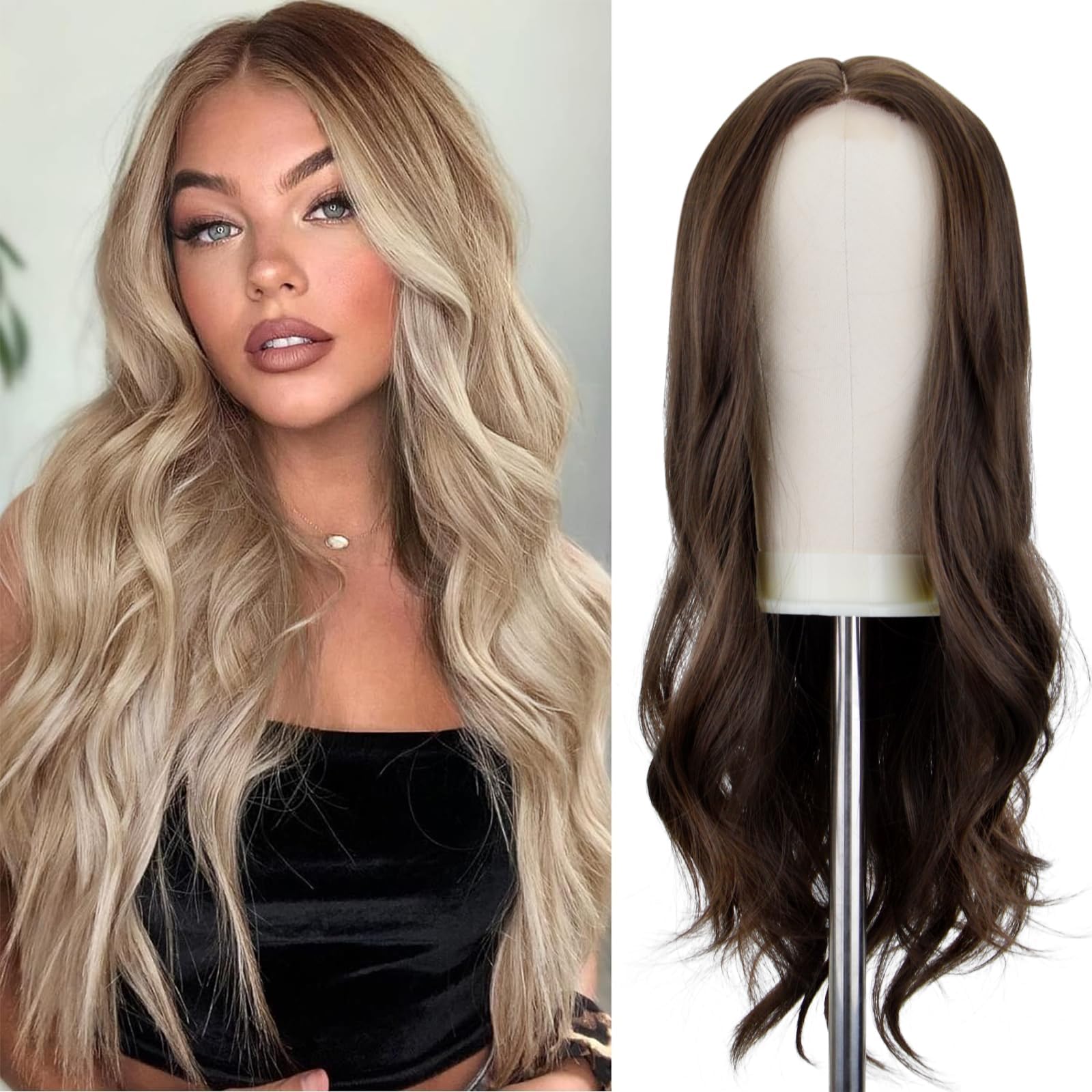 Amazon.com : AICKER 7x5 Lace Front Wigs Hair Body Wave Closure Wigs ...