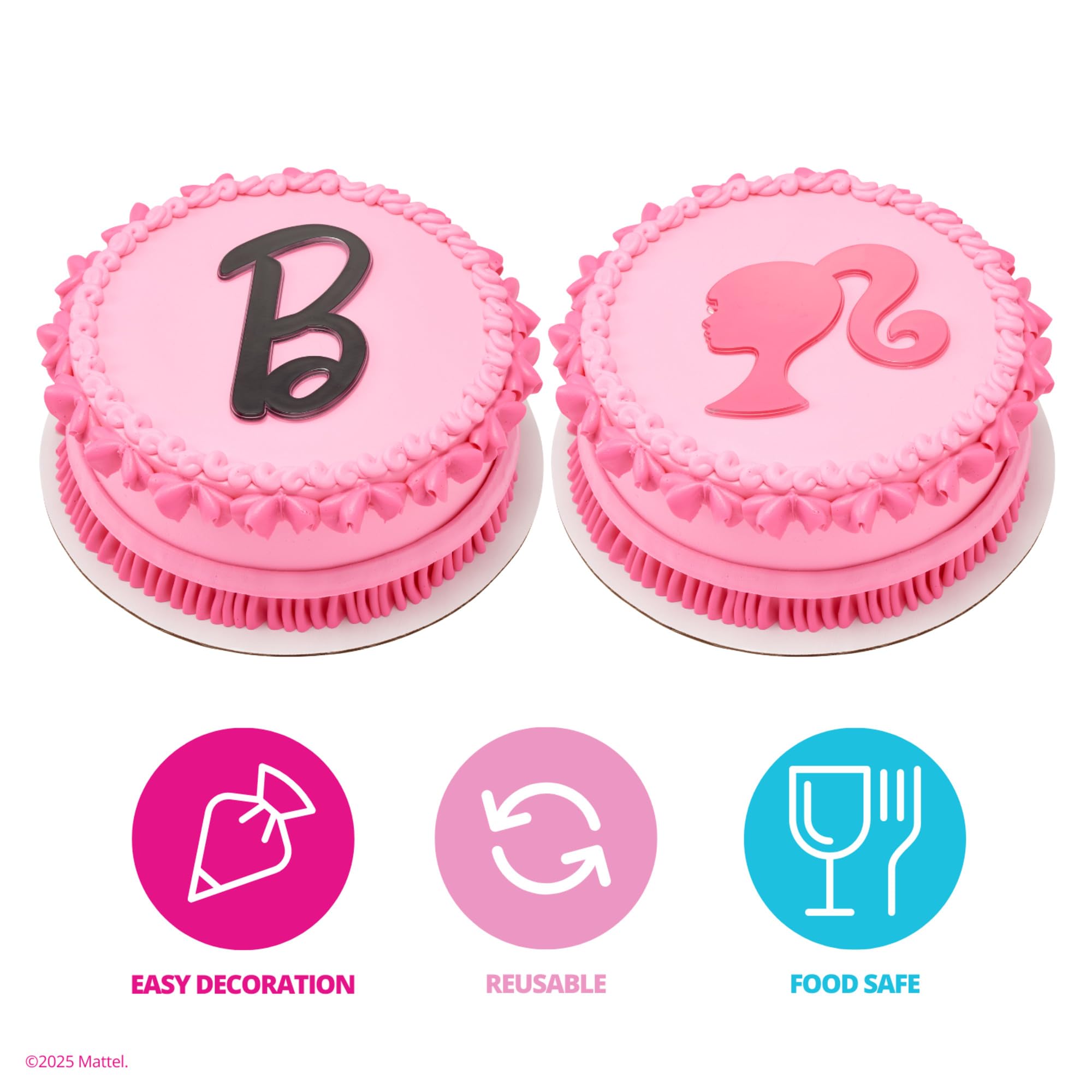 Snapklik.com : Barbie Cake Toppers 2 Pack Large Barbie B And Silhouette ...