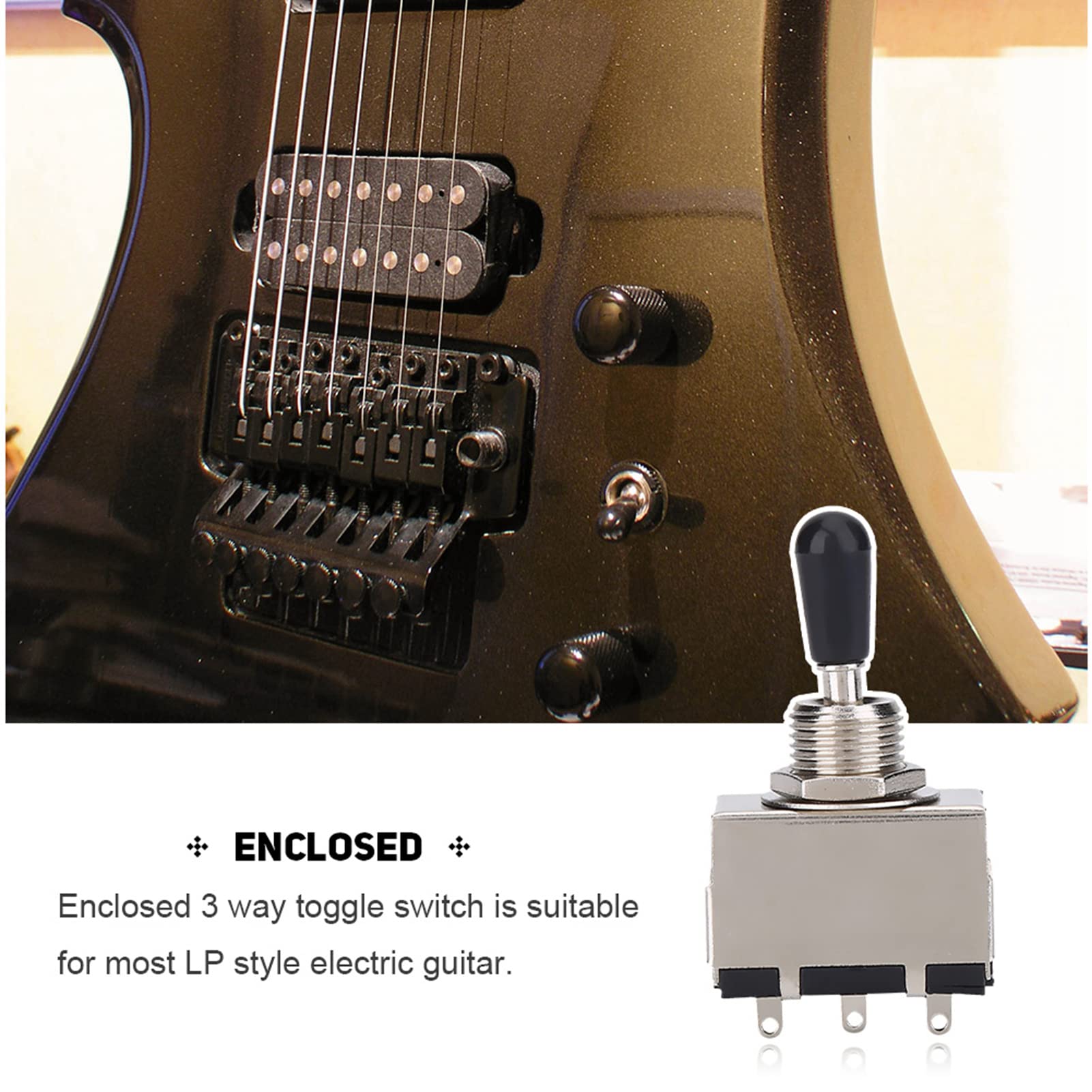 Snapklik.com : Guitar 3 Way Toggle Switch, Metal Enclosed 3 Way ...