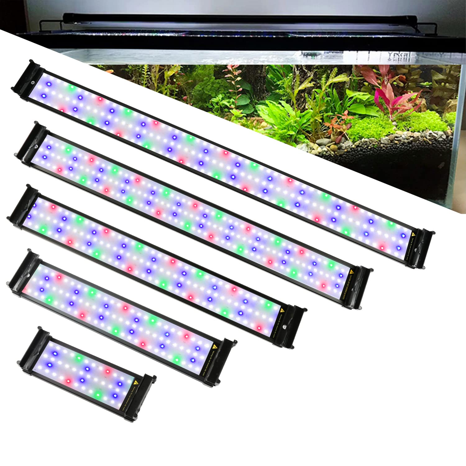 Aquarium Led Lights Rack 67CM I.Pet Aquarium Light Submersible Air