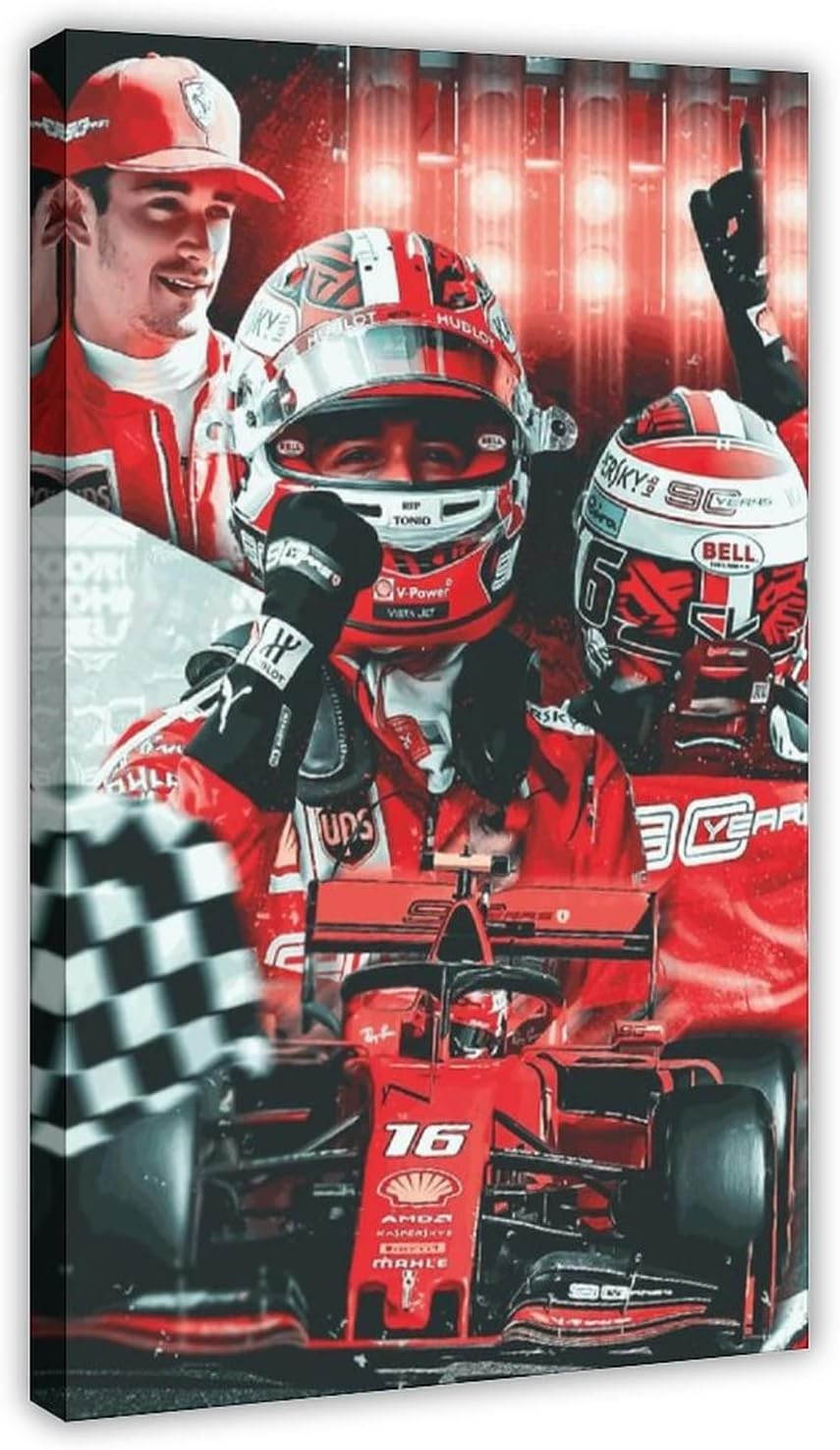 World Formula 1 Driver Charles Leclerc Poster Canvas Poster Wall Art ...