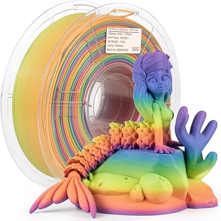 iSANGHU Matte Rainbow PLA+ Filament 1.75mm, Color Gradient 3D Printer ...
