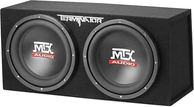 Amazon.com: MTX Dual 12-Inch Subwoofers with Loaded Enclosure, 1200W ...