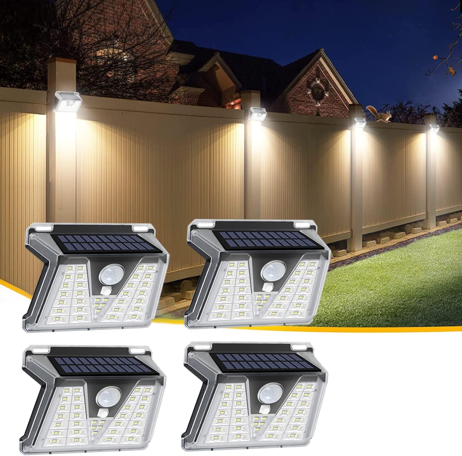 MNTCQB Luce Solare Led Esterno【4 Pezzi 133 LED】 Luci Solari Esterno con ...