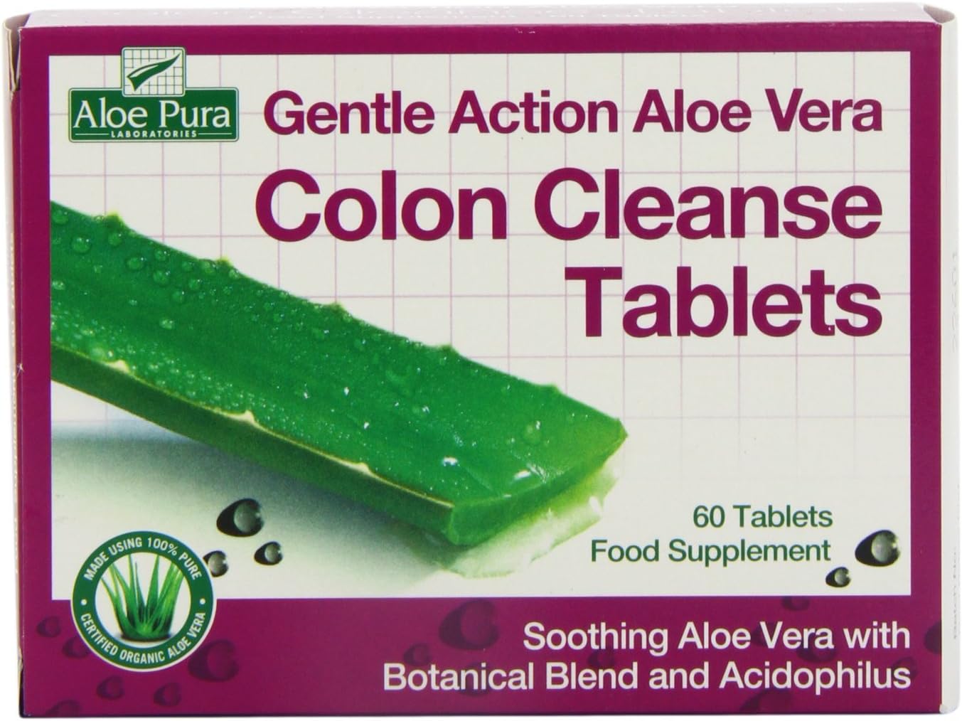 Aloe Pura Gentle Action Aloe Vera Complex 60 Tablets (Pack of 3 ...