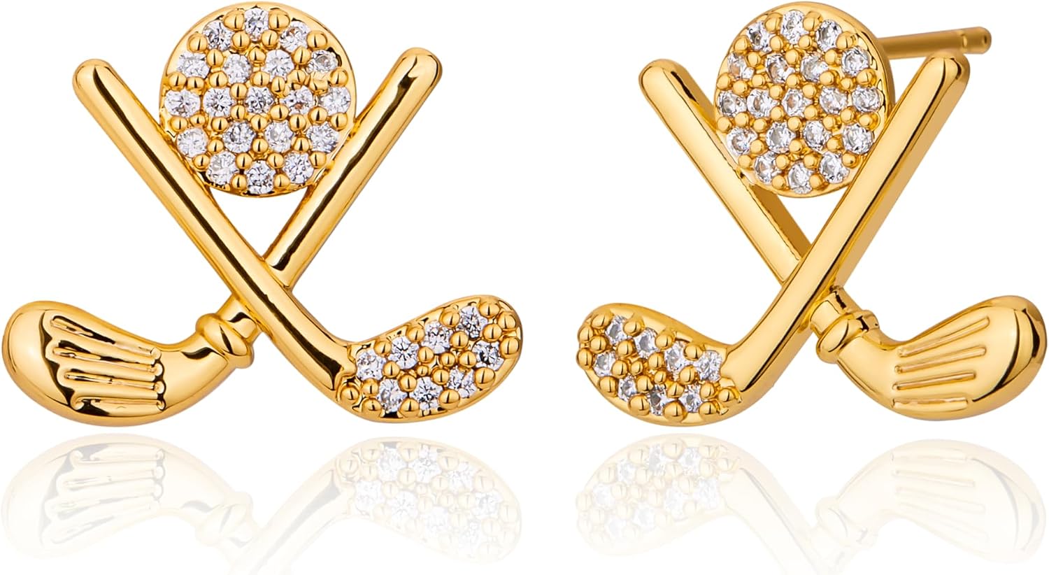 Amazon.com: lijiayione Golf Stud Earrings for Women, Gold Plated ...
