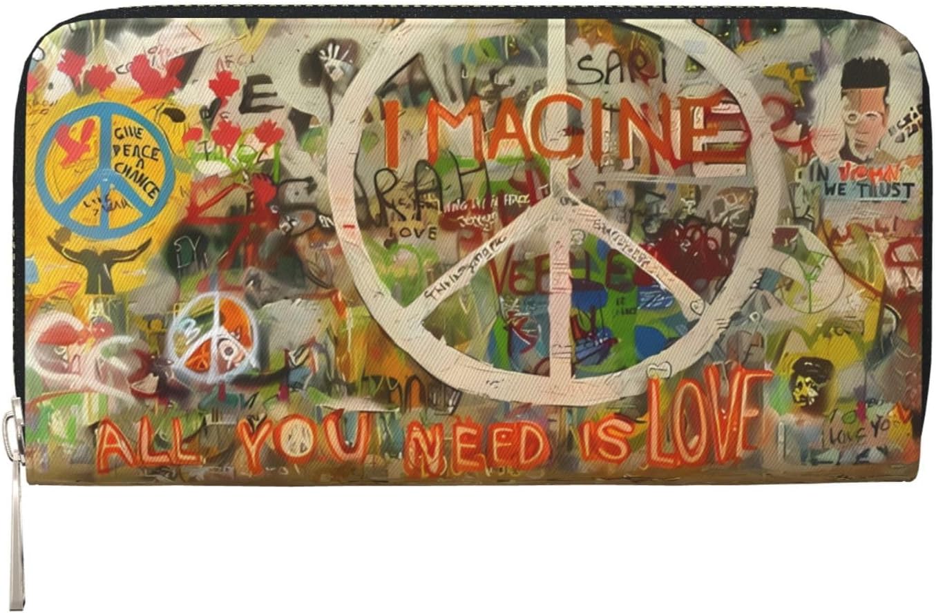 Amazon.com: TREJUKY Rectangle Peace Sign Graffiti All You Need Is Love ...