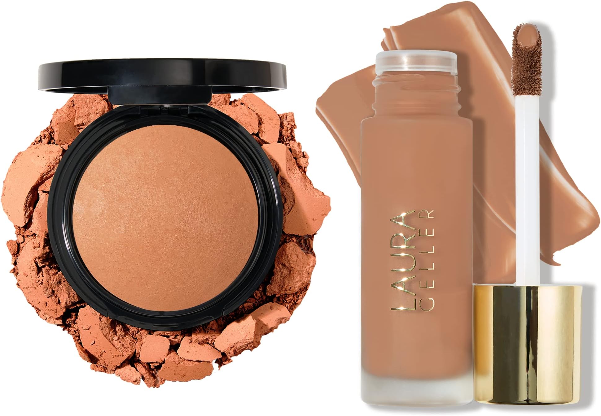 Amazon.com : LAURA GELLER Double Take Liquid & Baked Powder Foundation ...