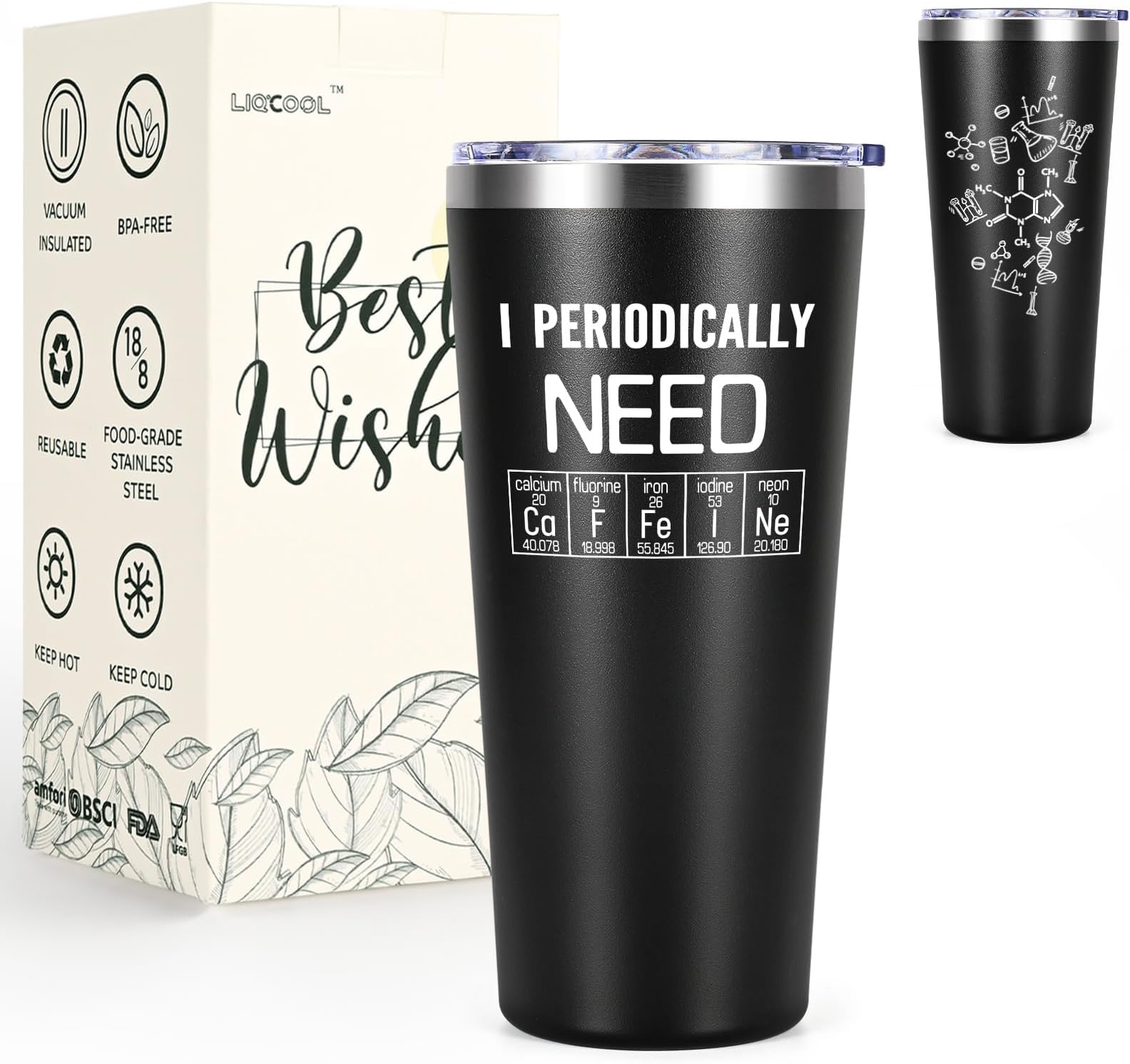 Amazon.com | Chemistry Gifts- Coffee Tumbler/Travel Mug 20oz - Gift ...