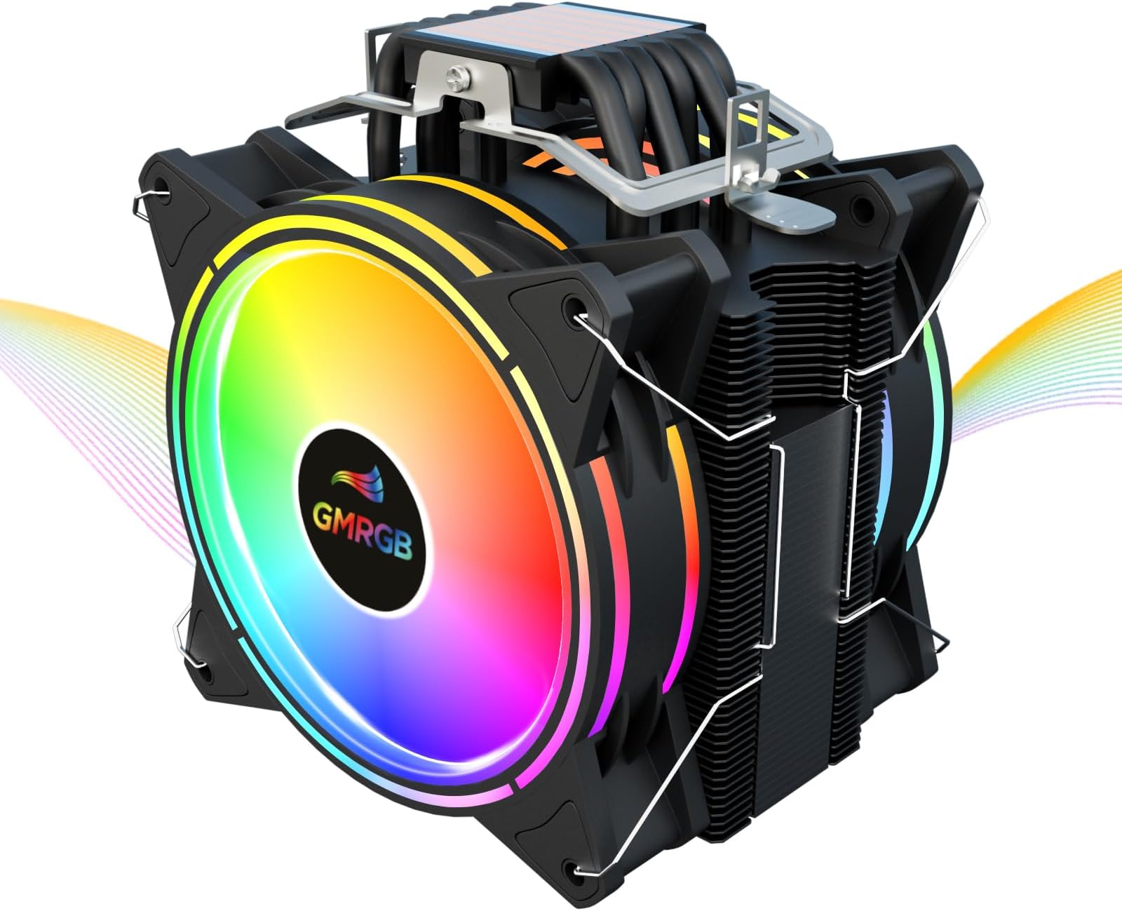 CPU Cooler 6 Heatpipes 4 pinos PWM RGB PC Quiet Intel LGA 1700 775 1200 ...