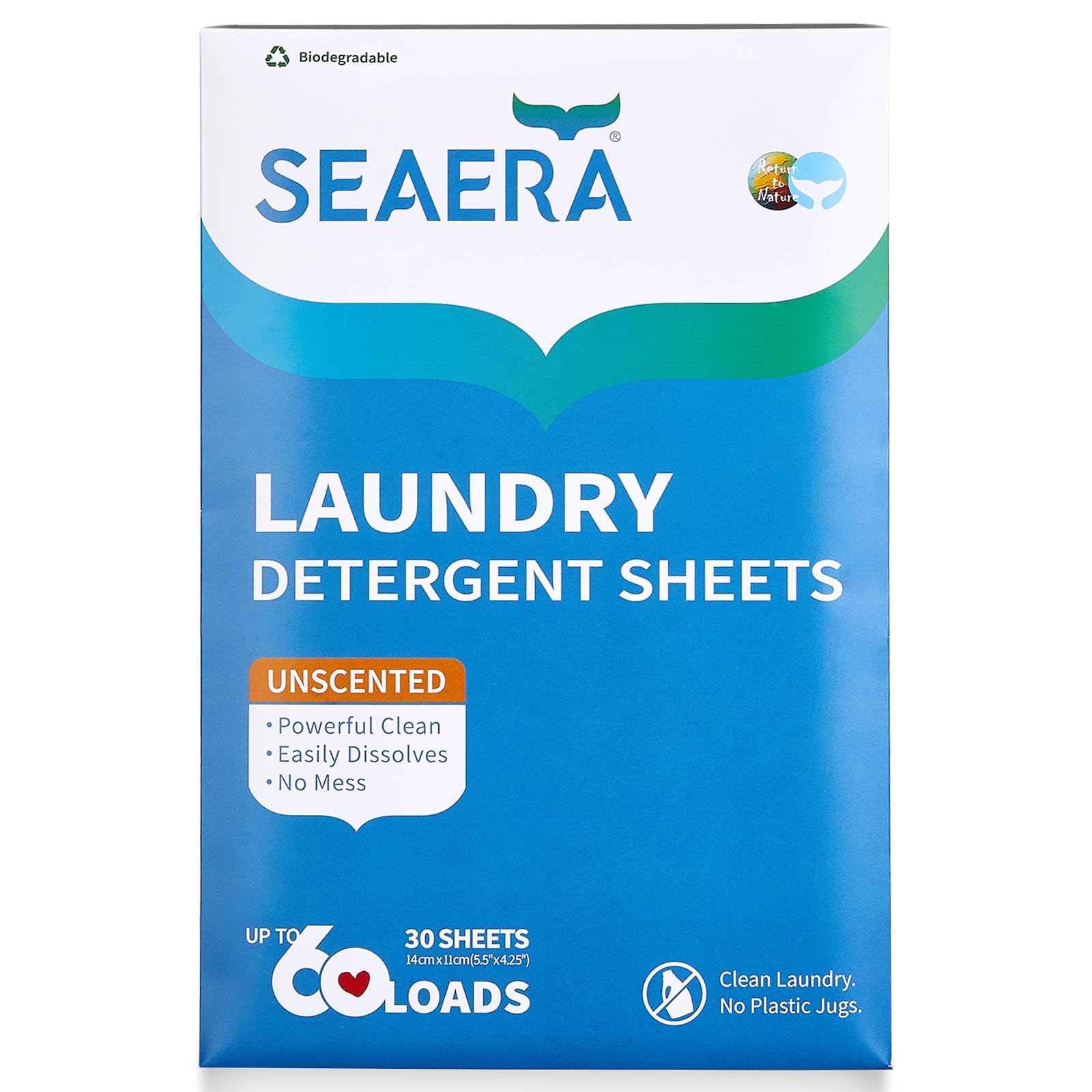 Amazon.com: Travel Laundry Detergent Sheets SeaEra 60 Loads Eco ...